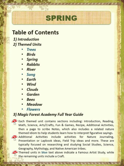 Magic Forest Academy - Stage 2: Complete Full Year 52 Nature Study ...